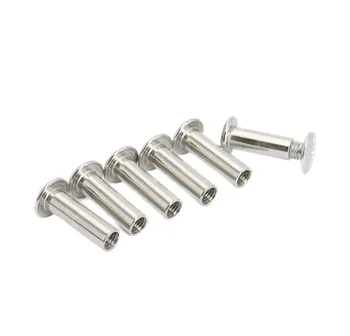 304 Stainless Steel Rivets Flat Head Beveled Eleven-figure Slot Male ...