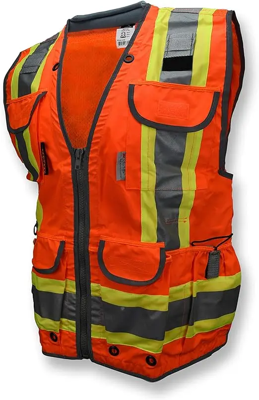 Heavy-duty Woven Dual Color Engineering Vest With Padded Neck ...