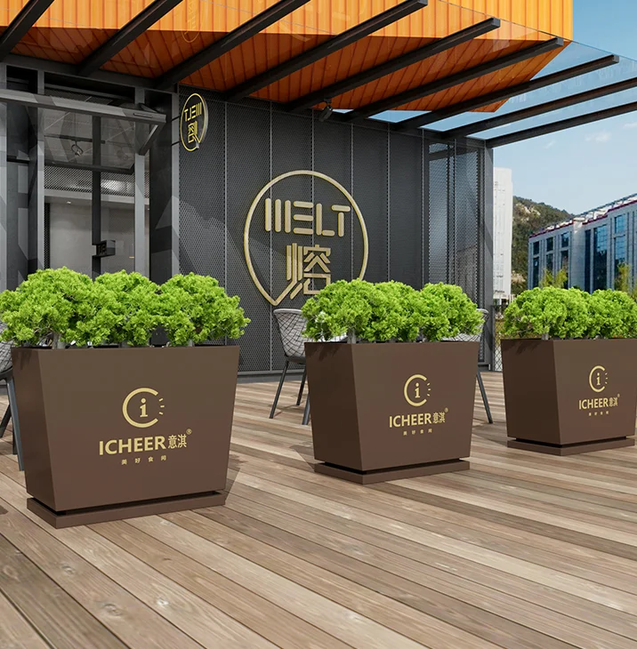 Customized Luxury Metal Stainless Steel Planter Flower Pot / Gold ...