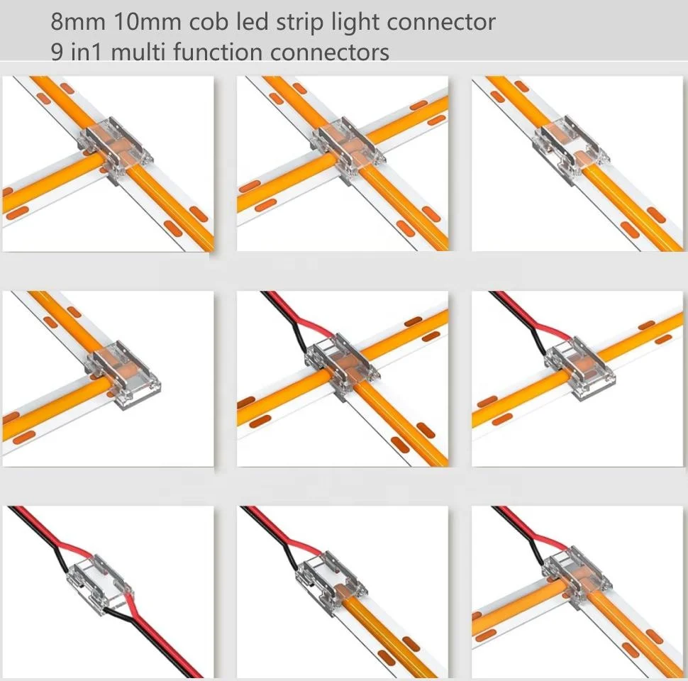 Strip to Strip Solderless COB Connectors with 9-in-1 Multi Functions ...