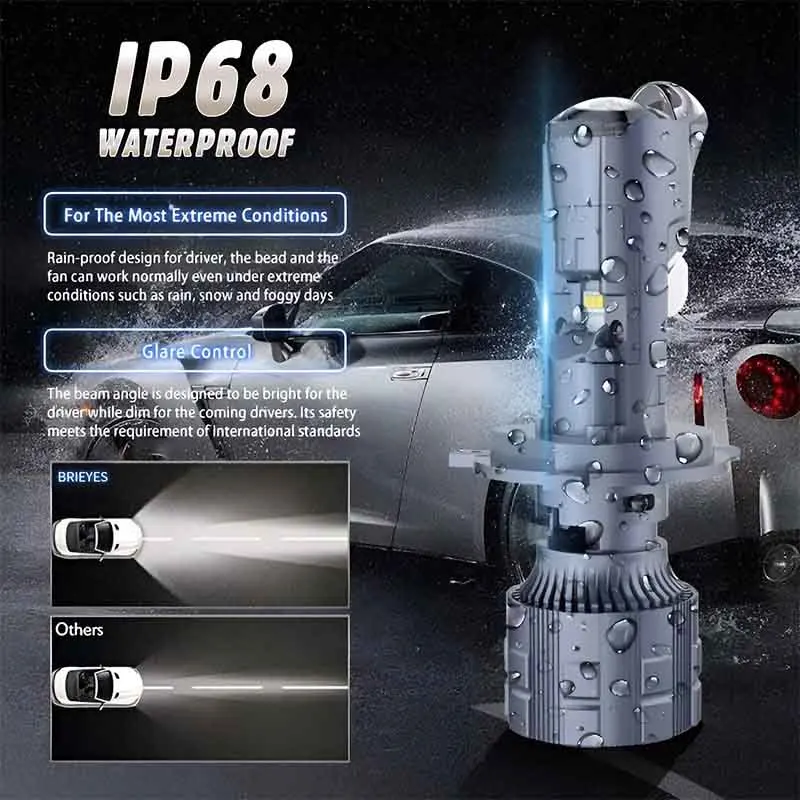 New Product A12 Car Led Dual Lens/high Beam Headlight H4 H7 Ac&dc 9-80v ...