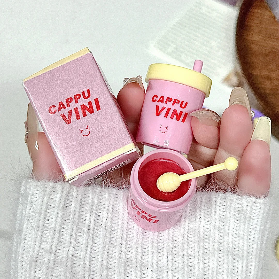 Cappuvini Milk Tea Cup Solid Lip Gloss - Hydrating & Waterproof