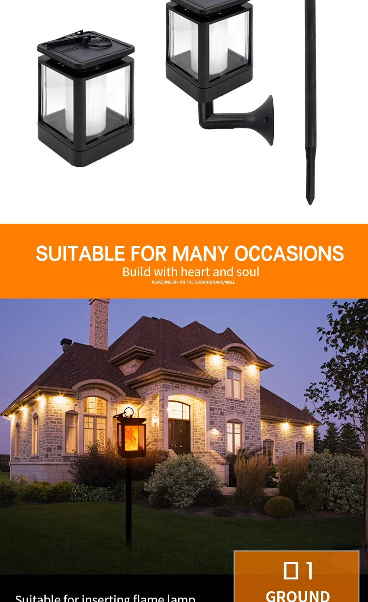 Fire Torch Light Warm White Ip 55 Decoration Outdoor Lantern Lamp Led ...