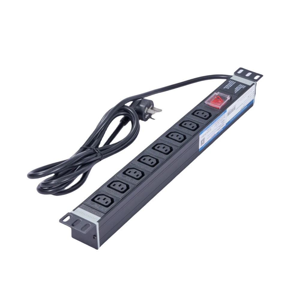 10a/250v Rack Mount Pdu 8 Way C13 Outlet Power Distribution Unit With ...