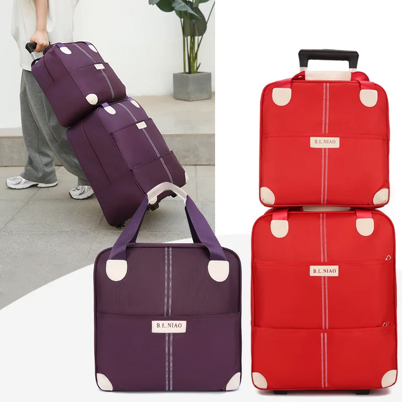 4 Wheels Luggage with Handbag Set - Fashionable & Functional