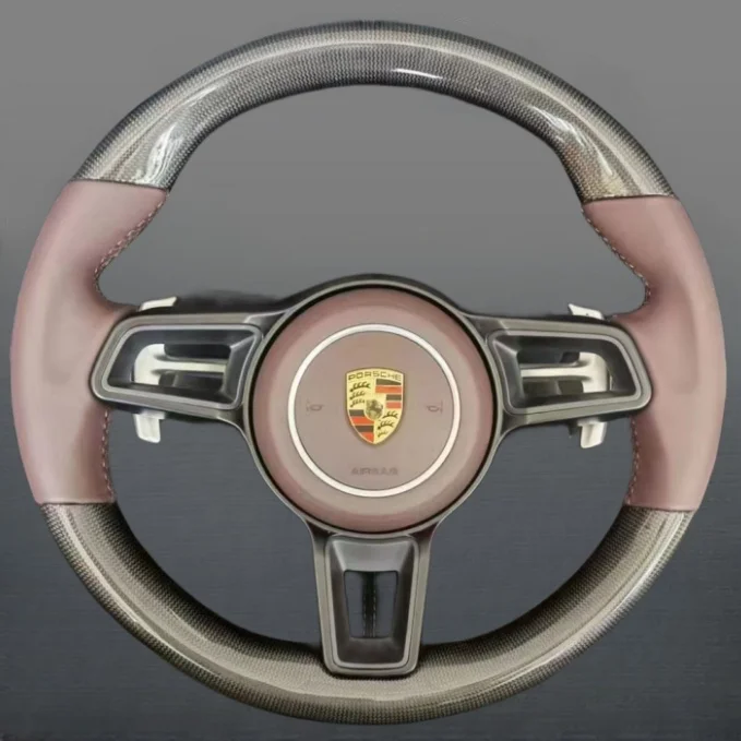 Carbon Fiber Steering Wheel Assembly Porsche718 Boxster 911 958 Macan ...