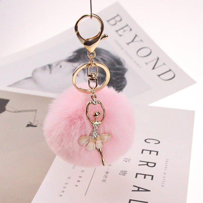 28 Colors 2in1 Dancing Fluffy Pompom Keychains - Five Below Keychain