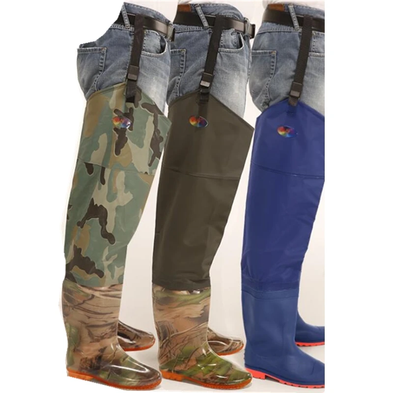 Waders Boot Foot Waders Pvc Bootfoot Hip Wader Wear-resistant Fishing ...