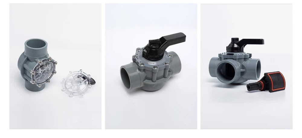 Motorized UPVC Swimming Pool 3-Way Diverter Valve - Pool Valve