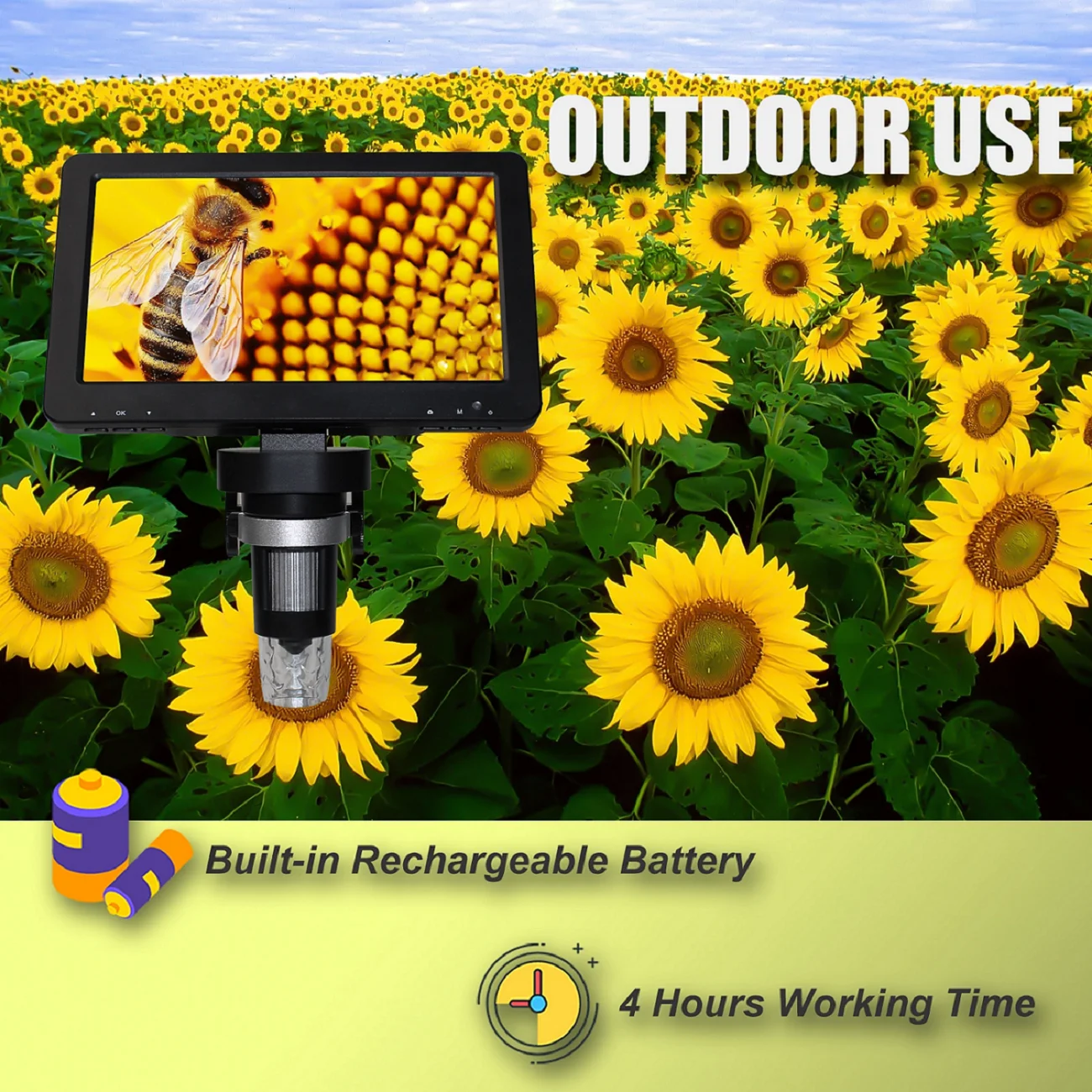 HD 7 Inch DM9 Microscope Camera for PCB, Jewelry Microscope