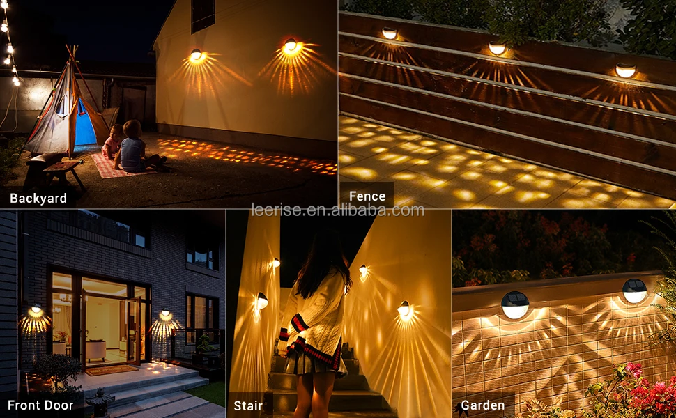 Boundary Wall Led Ip65 Stair Wall Lights Lamp Solar Light Outdoor Fence ...