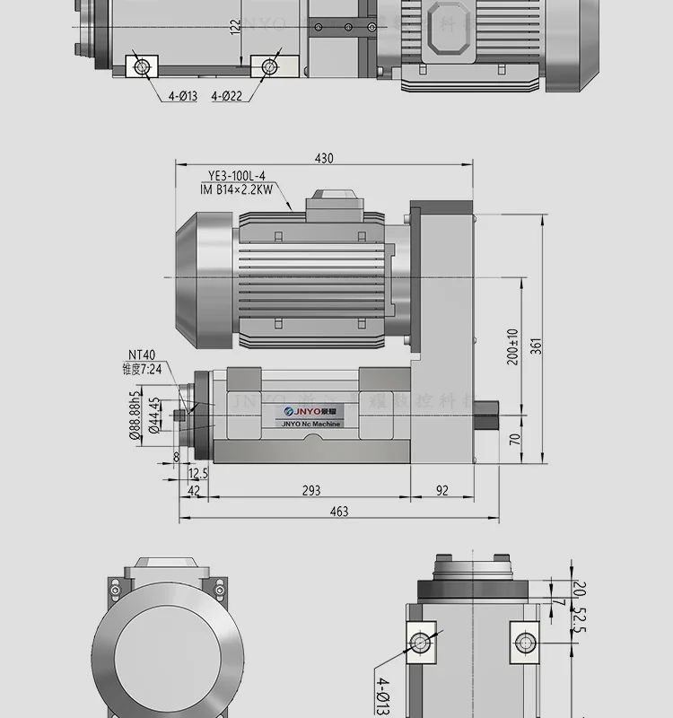 XT40-1-MT4-M JNYO Boring and Milling Spindle - High Rigidity
