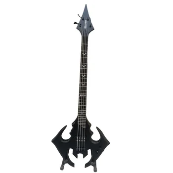 4s Bass Bat Body Electric Bass All Black Hardware 4 Strings Fast ...