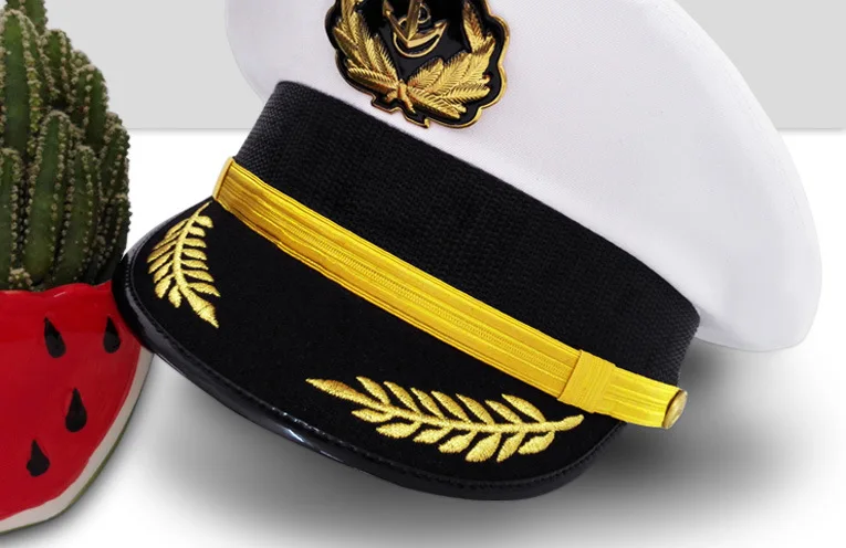 Navy Captain Sailor Sailor White Big Cap Security Property Concierge ...