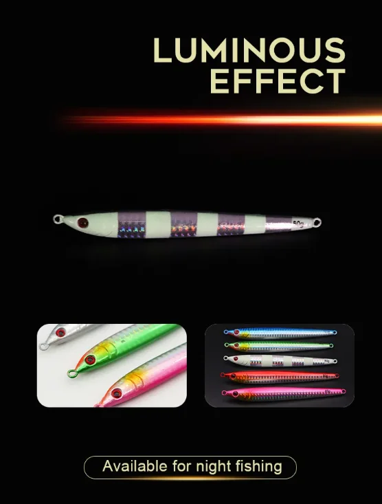 Metal Vertical Luminous Jigs Odm Artificial Hard Bait Cheap Ocean Beach Oem Fishing Deep Water ...
