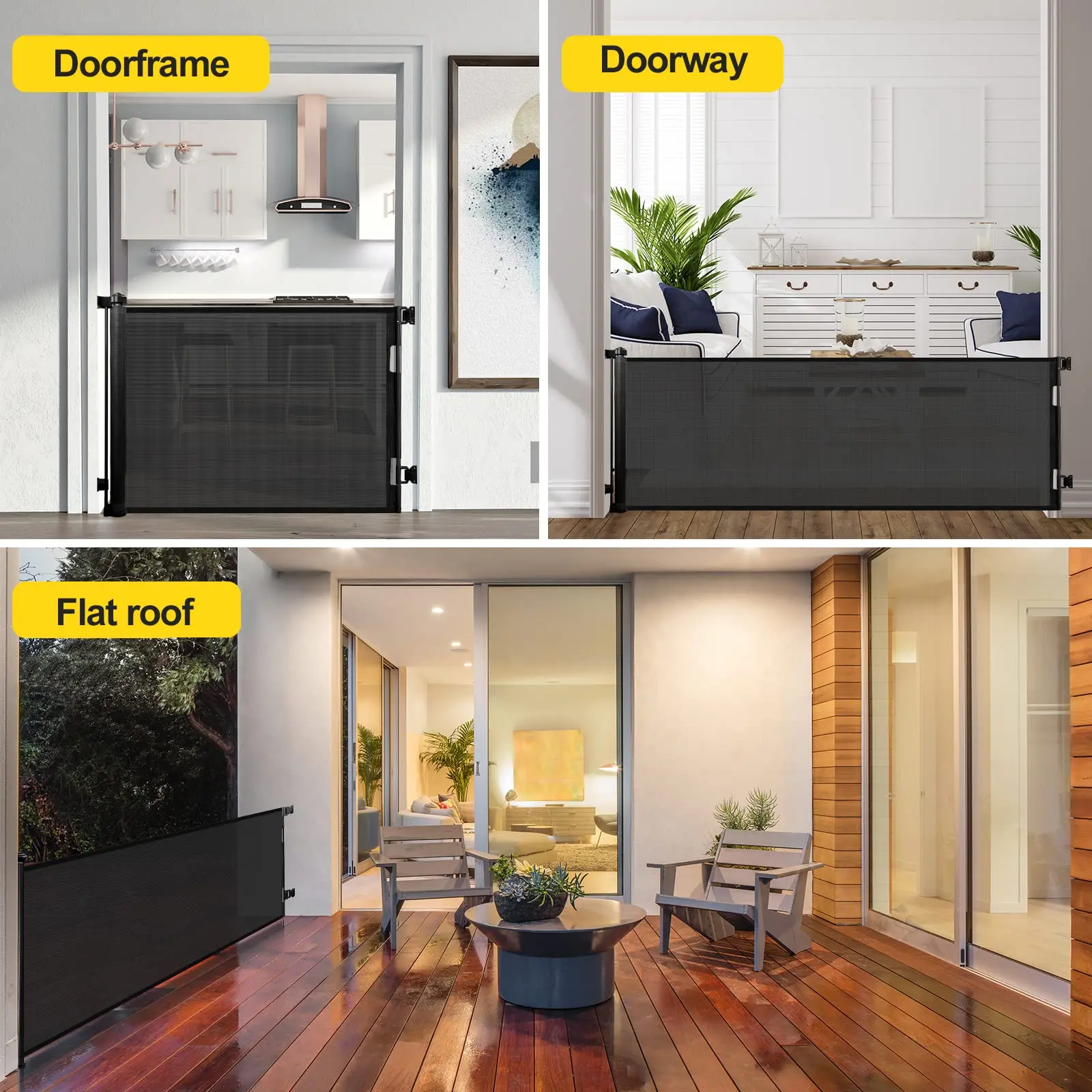 Retractable Child Safety Door Babies Mesh Stairs Guards Customize Child ...