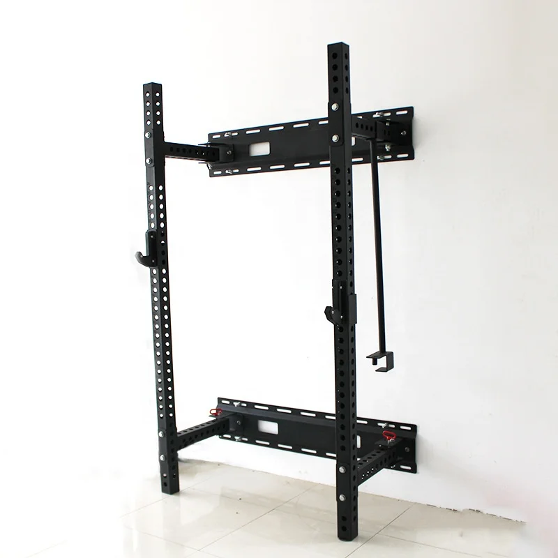 FOLDING POWER RACK Wall Mounted Foldable Rack SPACE SAVING RACKS ...