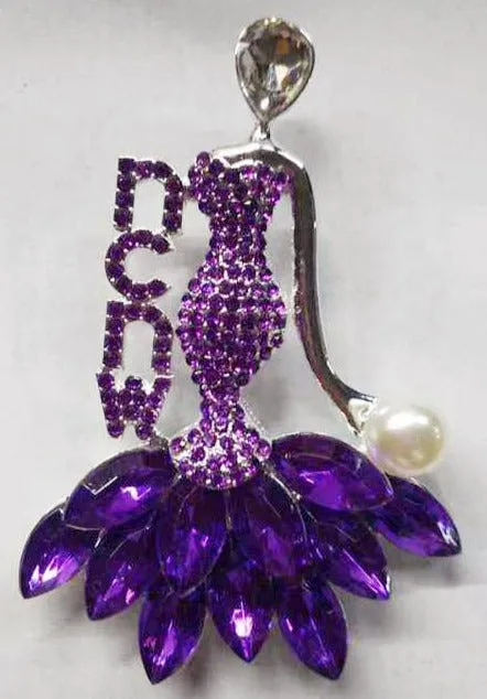 National Council Of Negro Women Jewelry Purple Rhinestone Ncnw Pins ...