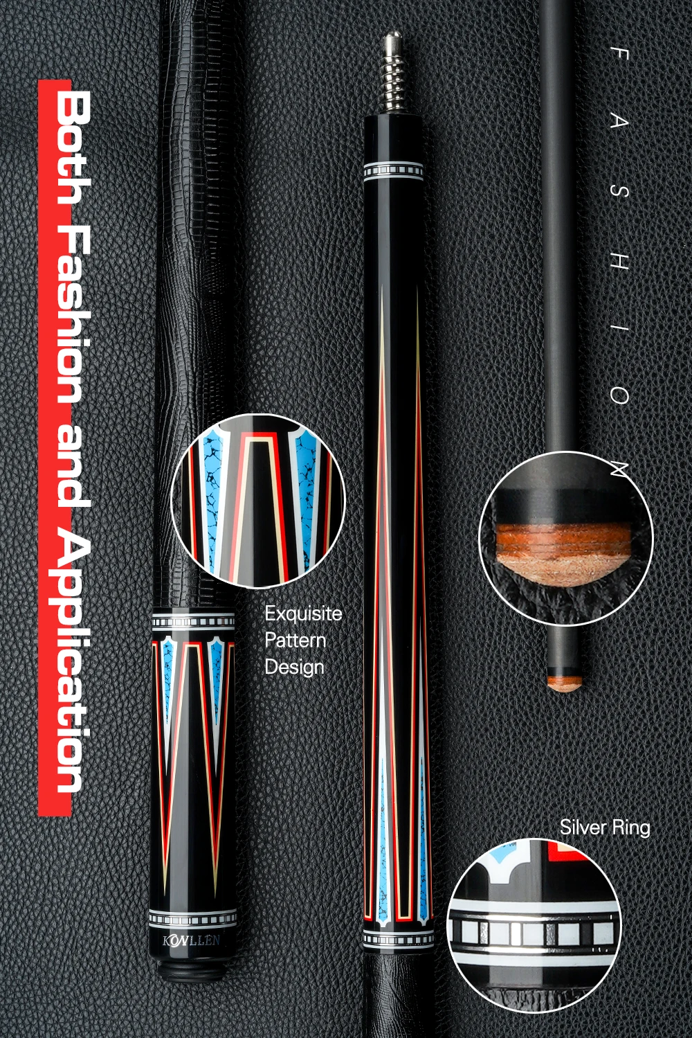 KONLLEN Carbon Fiber Pool Cue - 20oz, 12.5mm Tip