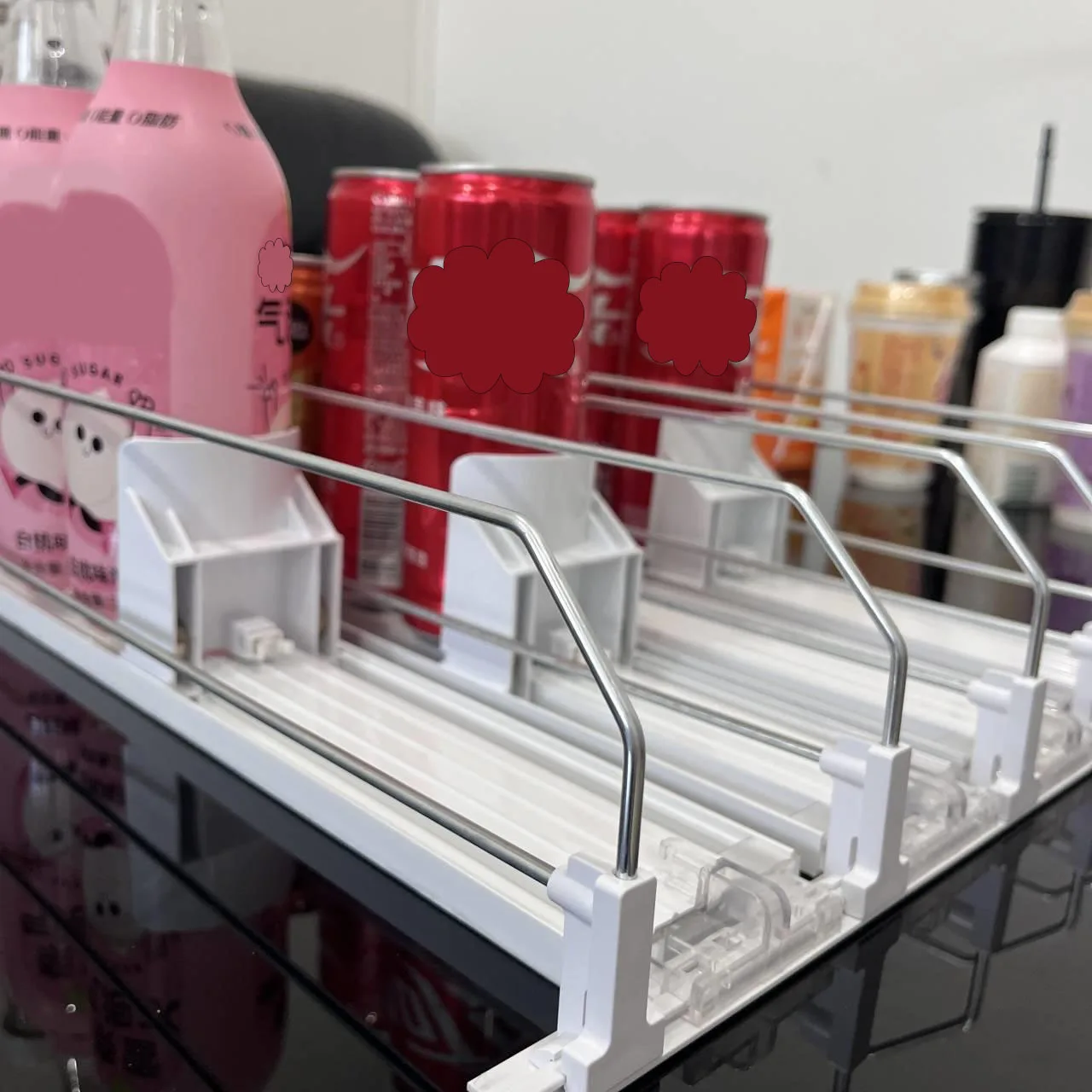 Factory Custom Spring Loaded Drink Organizer Shelf Management Organizer ...