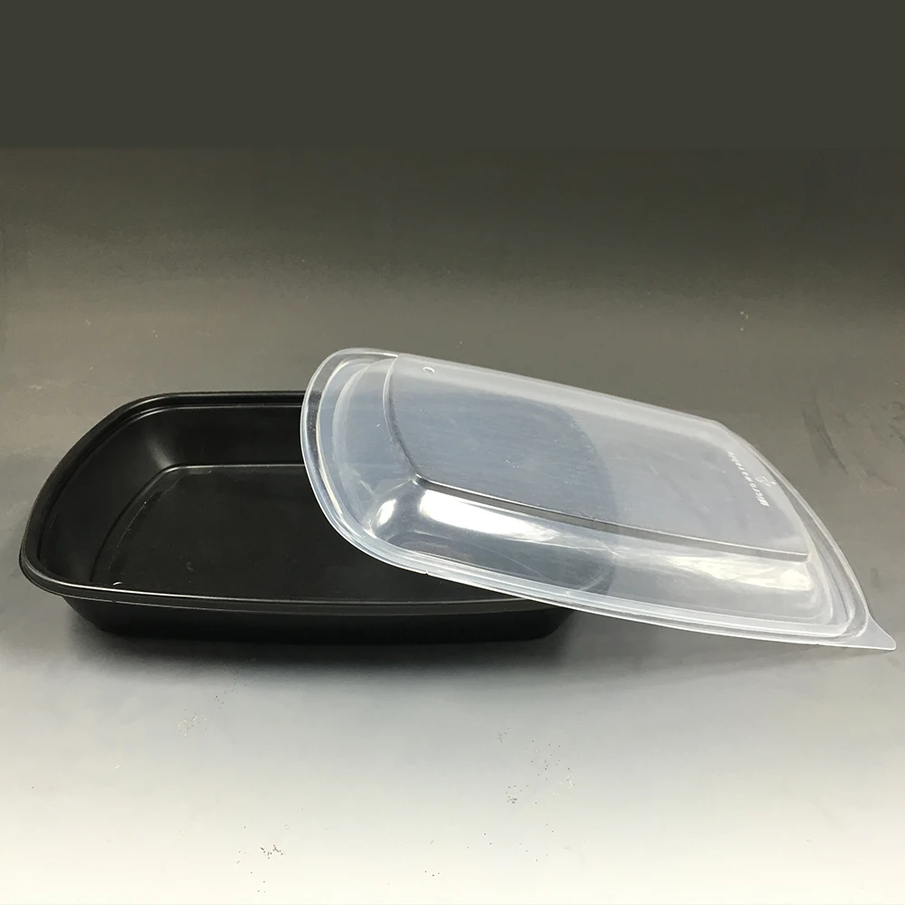 White Plastic Microwavable Food Trays with Lid - Tofu Tray