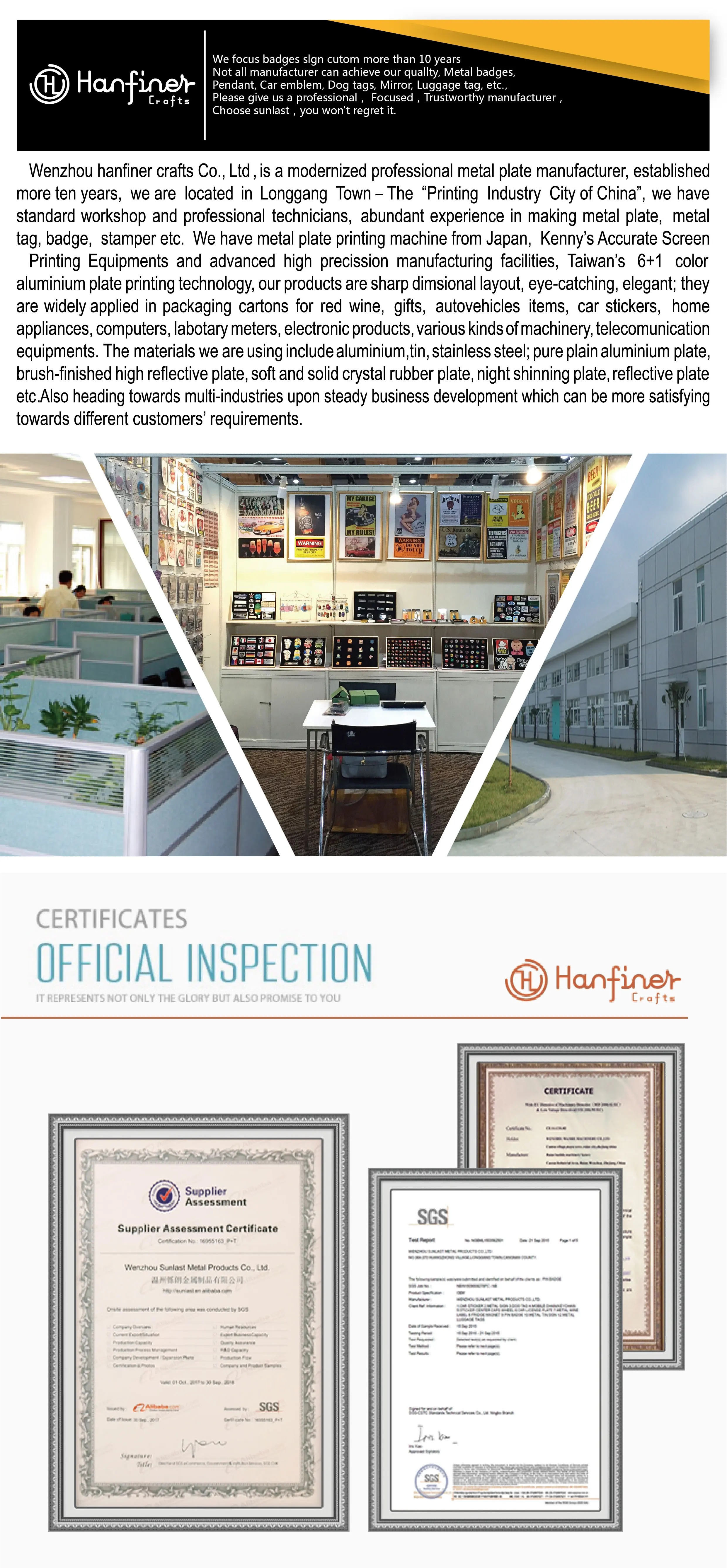 Custom Printing Embossed Decorative Vintage Wall Decor