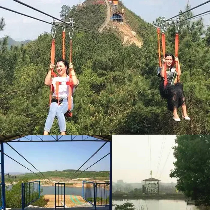 Zip Line Playground Equipment - Mountain Amusement Rides