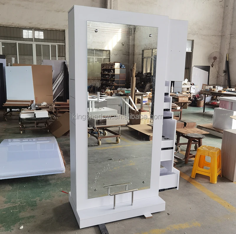 Barbershop Furniture Hairdressing Mirror Styling Salon Stations Double ...