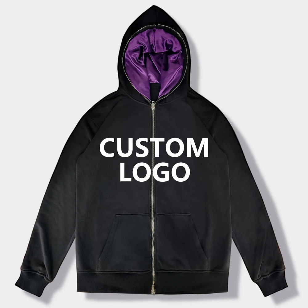 Oversized Acid Stone Washed Distressed Hoodie Custom 500gsm Heavyweight ...