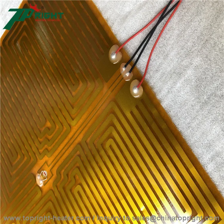 300x300mm Electric Flexible Heating Element 24v Foil Polyimide Kapton ...
