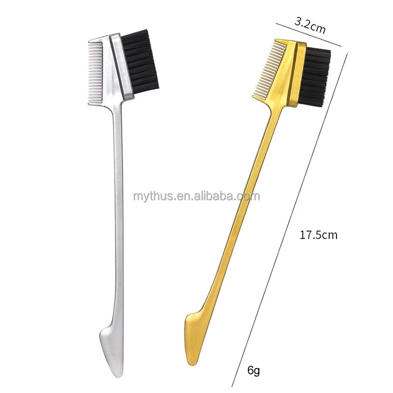 Three Double Sided Gold Edge Brush - 3 in 1 Hair Styling Tool