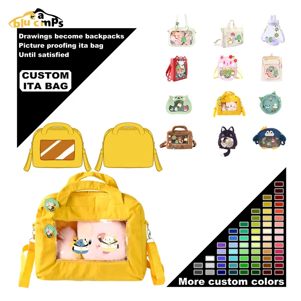 Custom Ita Bag Storage Crossbody Ita Bag Anime Cosplay Pin Display ...