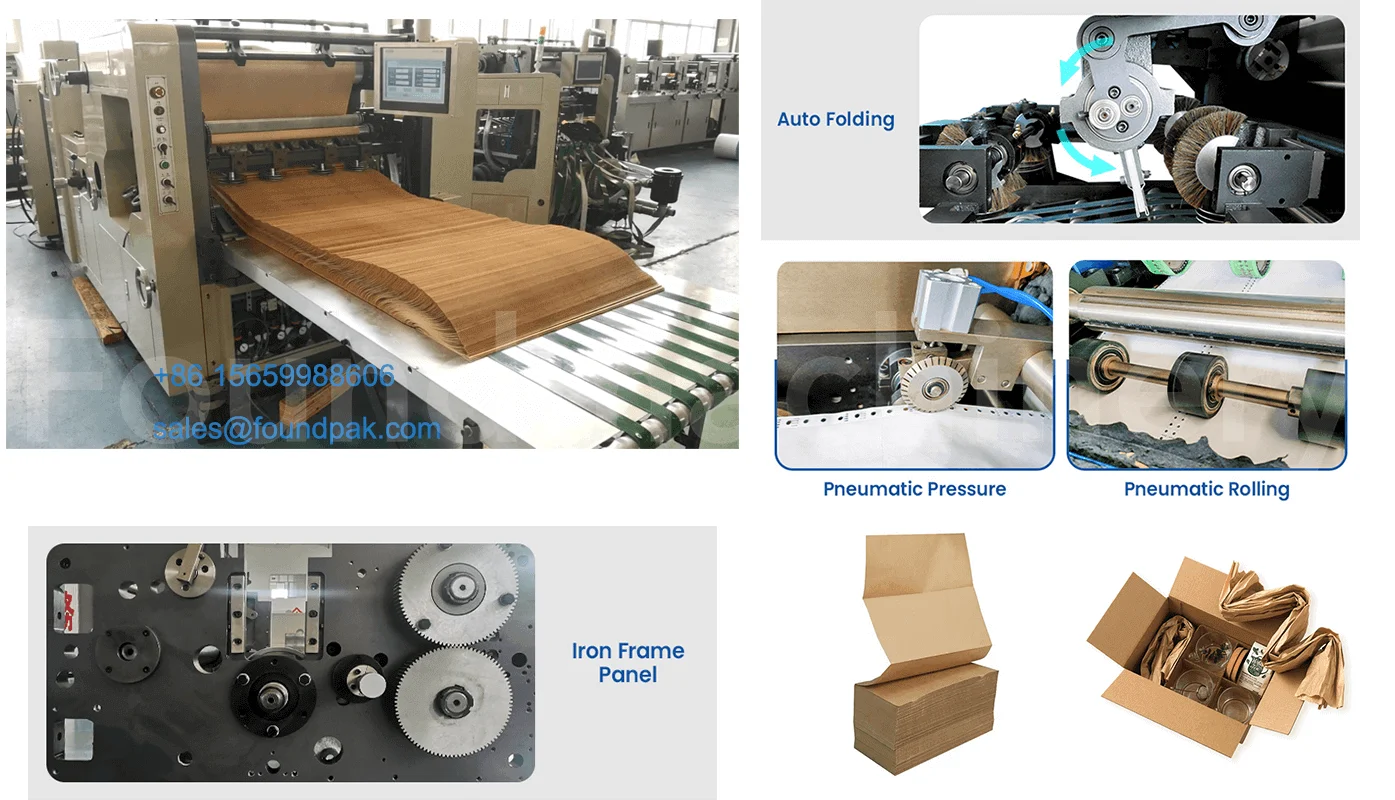 Heavy-Duty Kraft Paper Fanfold Making Machine Perforating and Folding ...