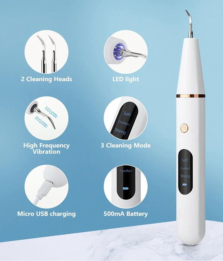 Professional Portable Sonic Tooth Cleaner Tartar Remover Teeth ...