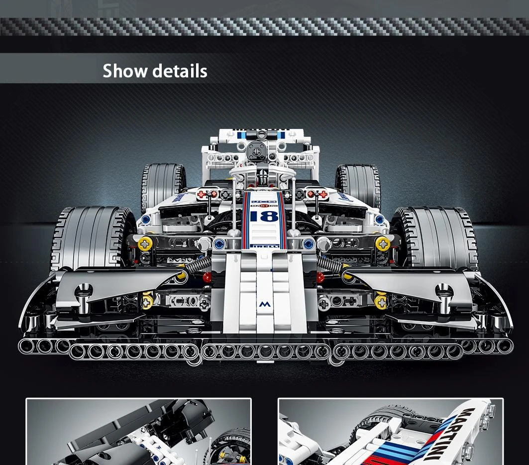 MORK 023004 1:10 Super Running F1-FW41 Technic Racing Cars