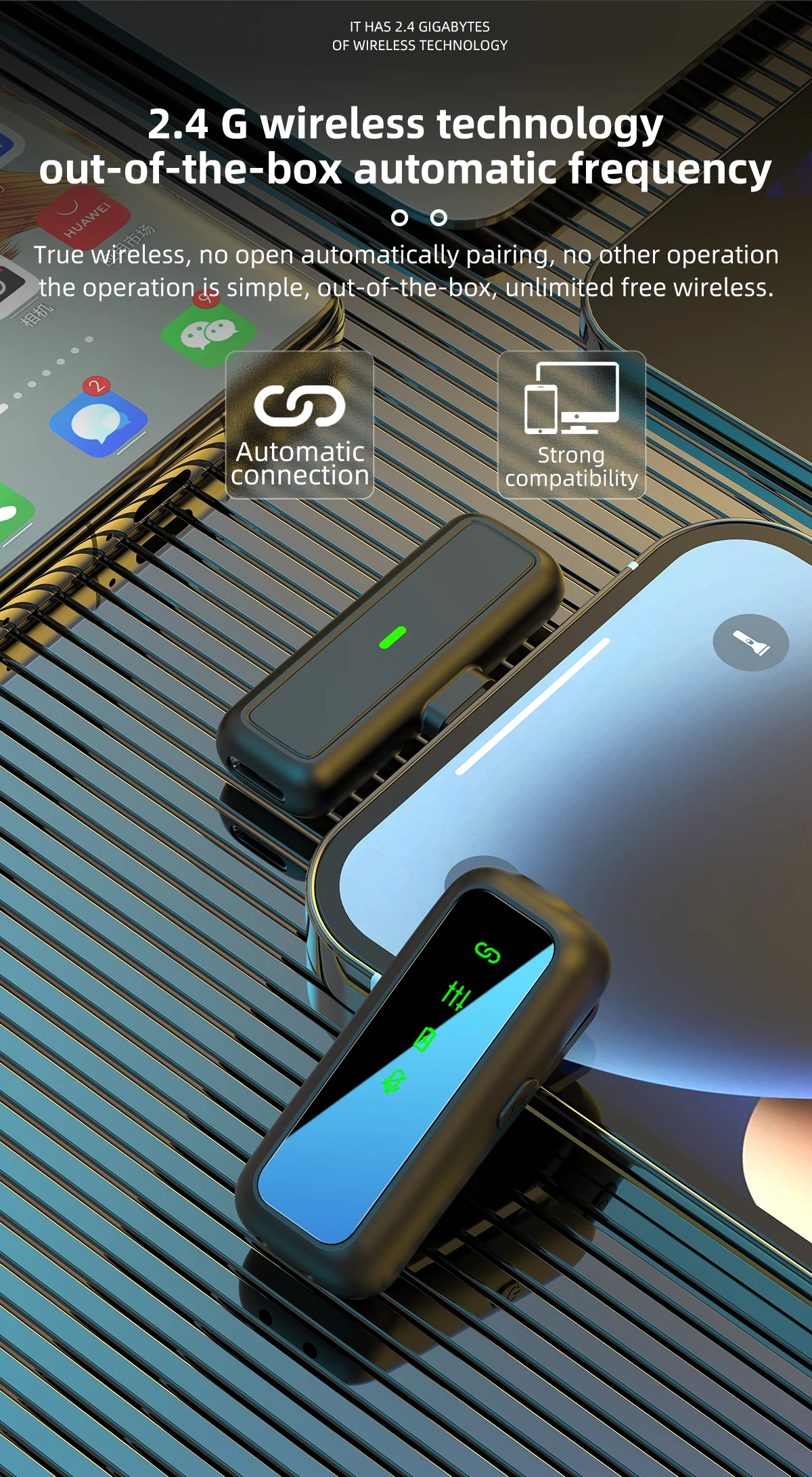 Professional Dual Lavalier Wireless Mic Chip On Lapel Microphone For ...