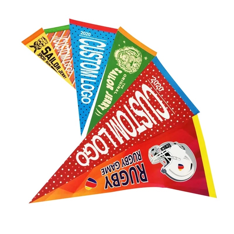 Customized Felt Pennant Triangle Flags Camping Pennant Cheer leading ...