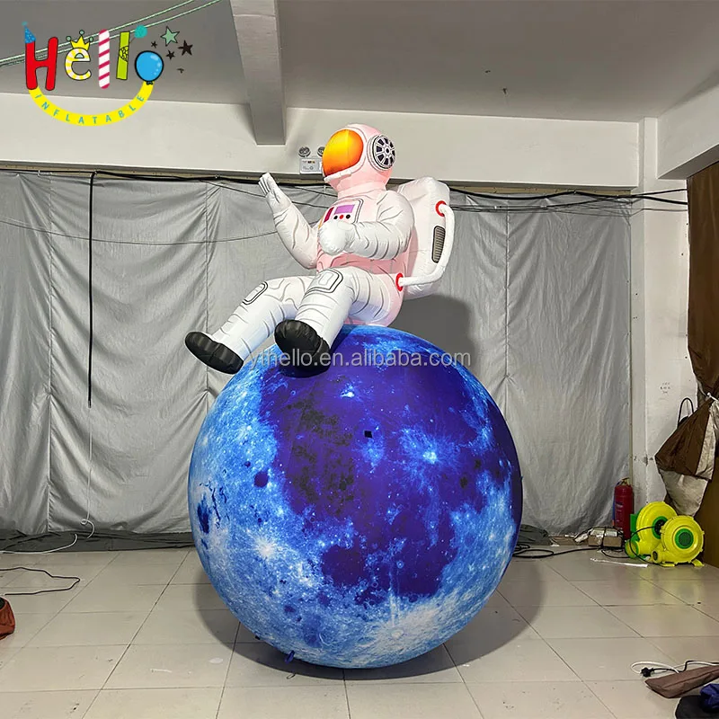 Customized Inflatable Ball Model Inflatable Planet With Spaceman - Buy ...