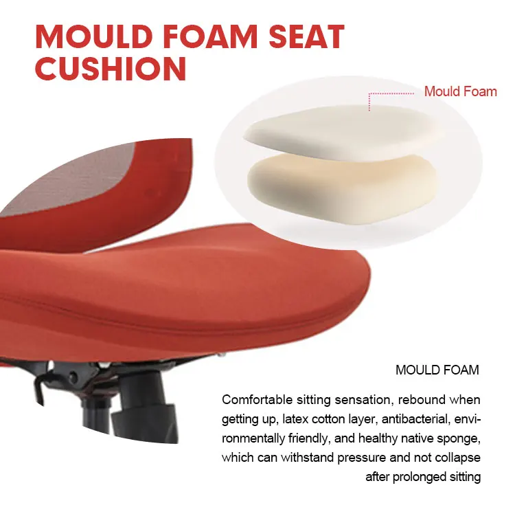 Modern Game Office Red Color Computer Gaming Mesh Chair with Adjustable ...