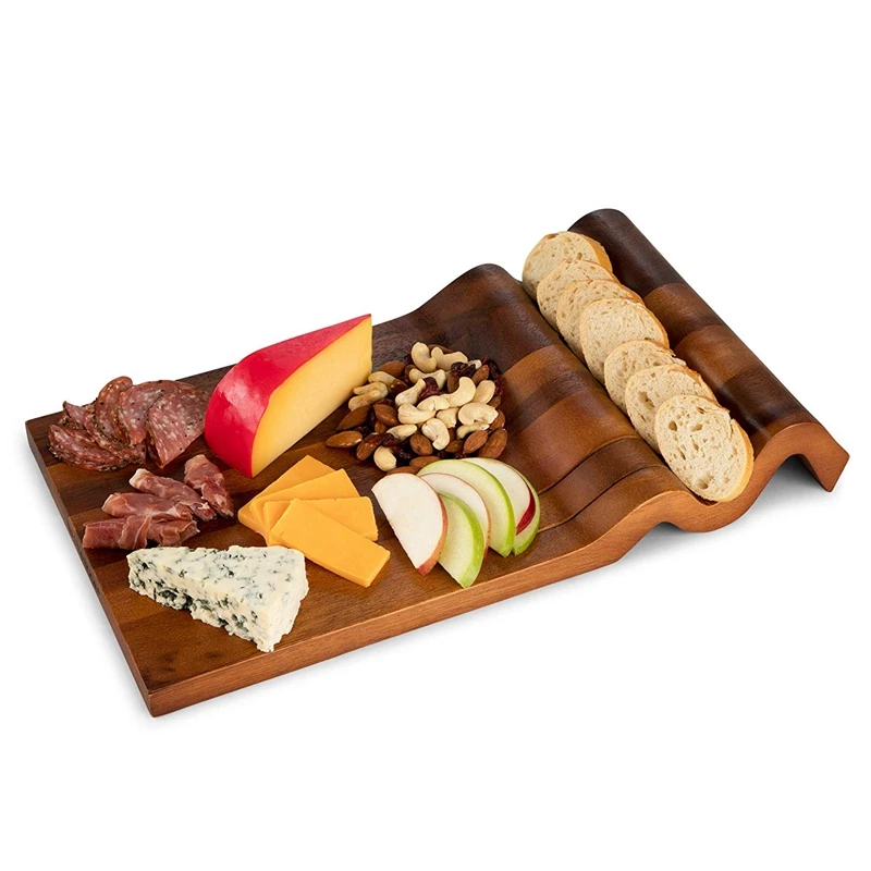 Acacia Wood Cheese Board, Large Wave Charcuterie Board Tray| Alibaba.com