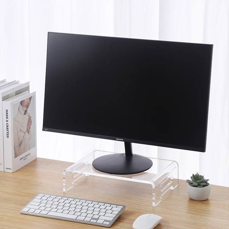 Acrylic Laptop Stand Monitor Computer U Shaped Crystal Clear ...