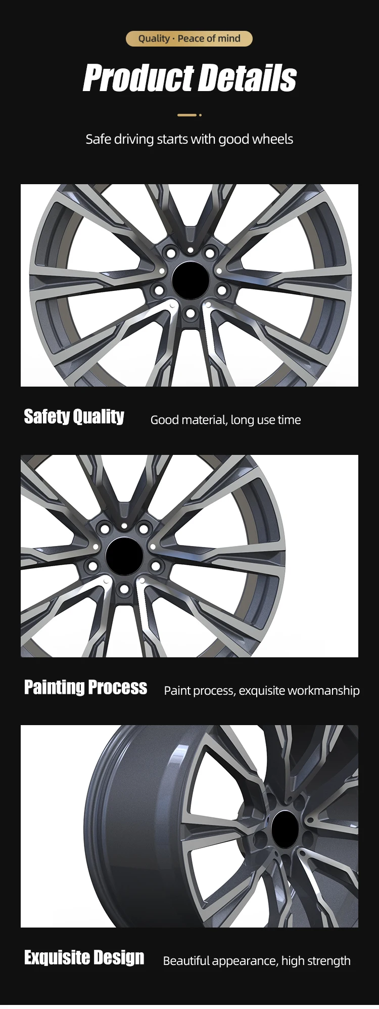 5x112 5x120mm 17 18 19 20 21 22 Inch Customized Forged Front Rear ...