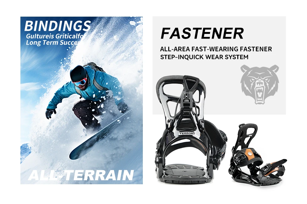 TERROR L1 Step-In Snowboard Bindings Speed Entry Snowboard Bindings All ...