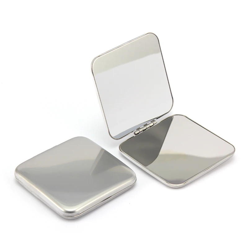 Custom LOGO Stainless Steel Compact Mirrors - Durable & Portable