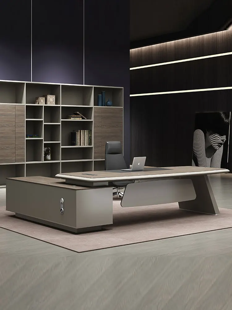 Luxury Modern Design L Shaped Boss Ceo Executive Manager Desk Wooden ...