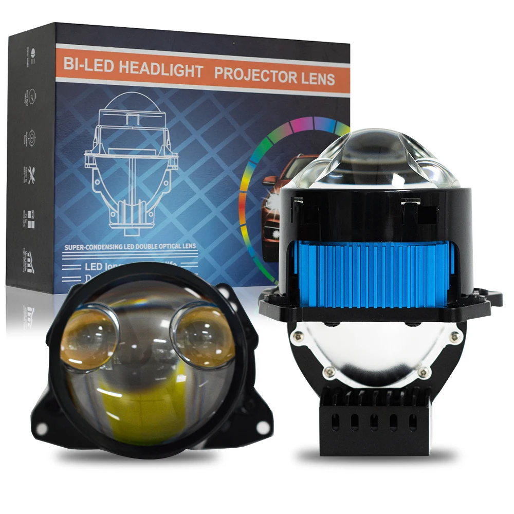 Factory Price 3inch Bi Led Projector Lens Car Laser Headlight 80W High ...