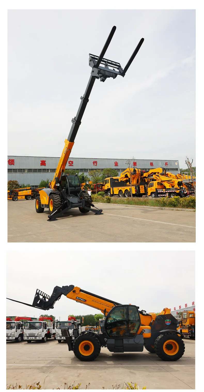 Heavy Four-Wheel Internal Combustion Forklift with Telescopic Boom 18M ...