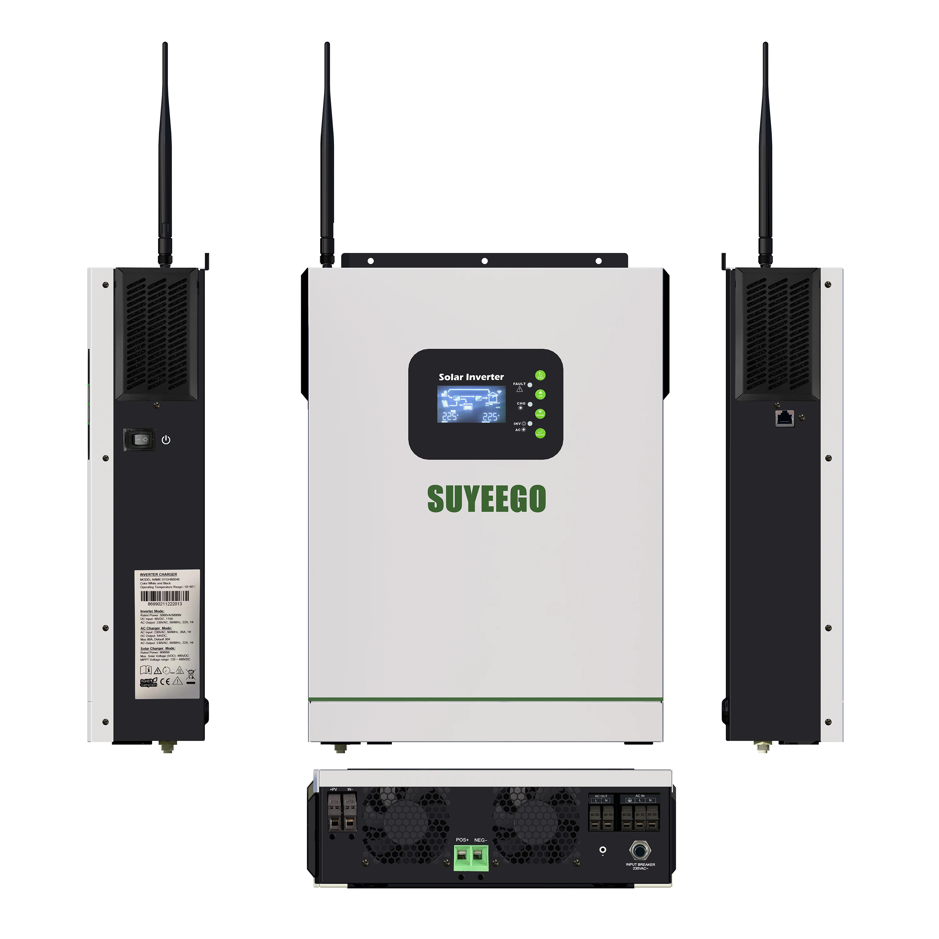 Suyeego 3kw 5kw 8kw 10kw Pure Sine Wave 12v 24v 48v Dc To 230v 220v Ac Power Inverter Off Grid ...