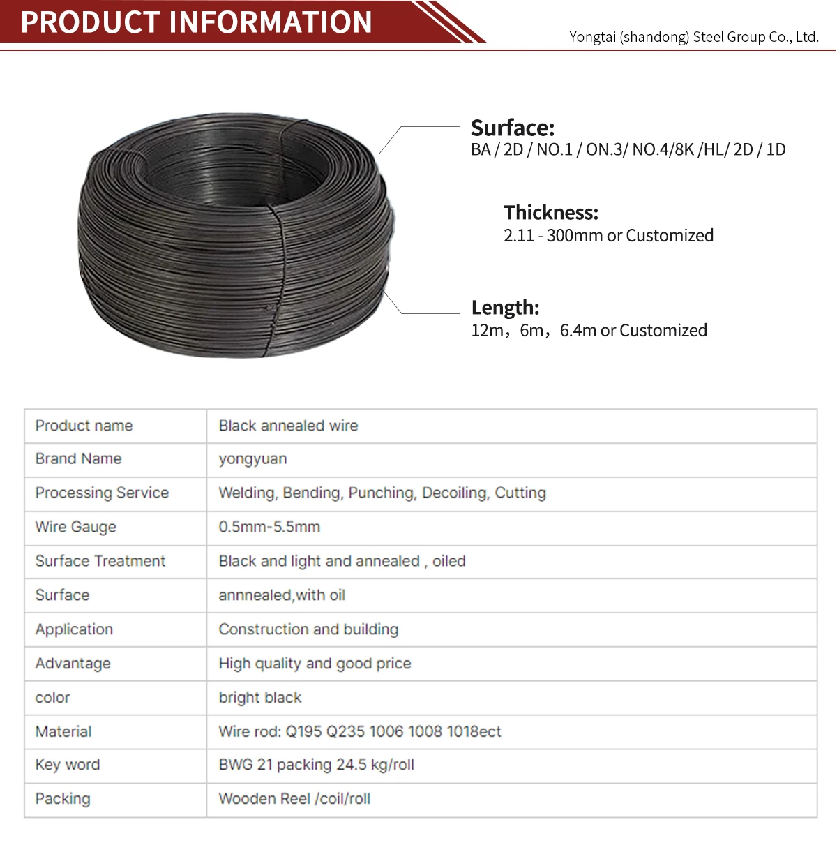 Black Annealed Binding Wire - Durable & Versatile Solutions