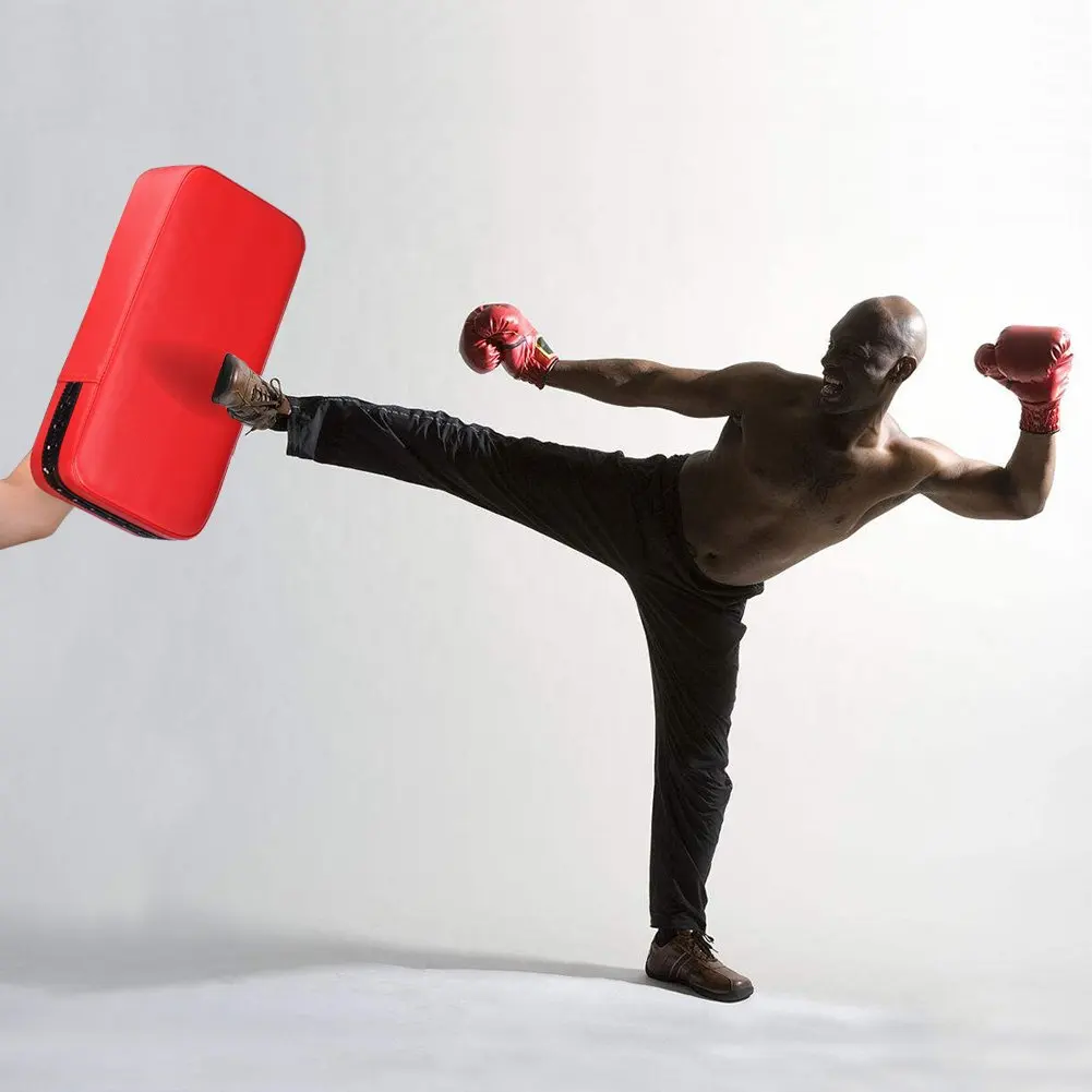 Exercise Pu Leather Boxing Punching Pad Shin Guards Kickboxing For ...